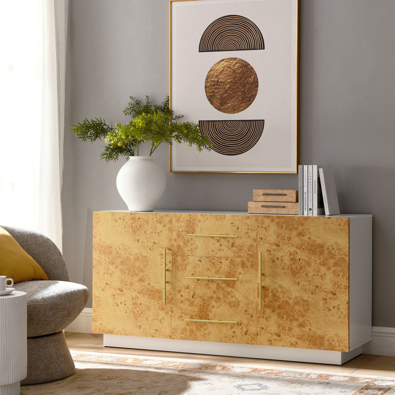 Burl wood tv stand store
